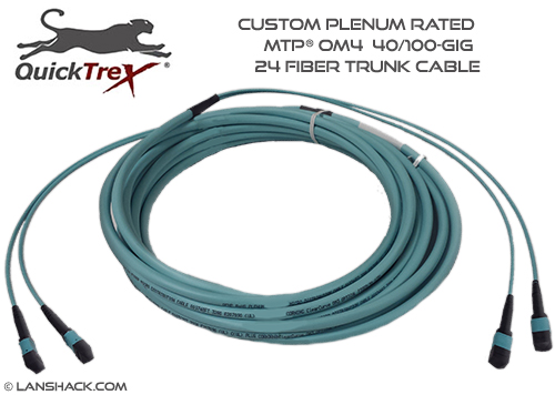 24 Fiber OM4 MTP Trunk Cable | OM4 MTP | 24 Fiber MTP
