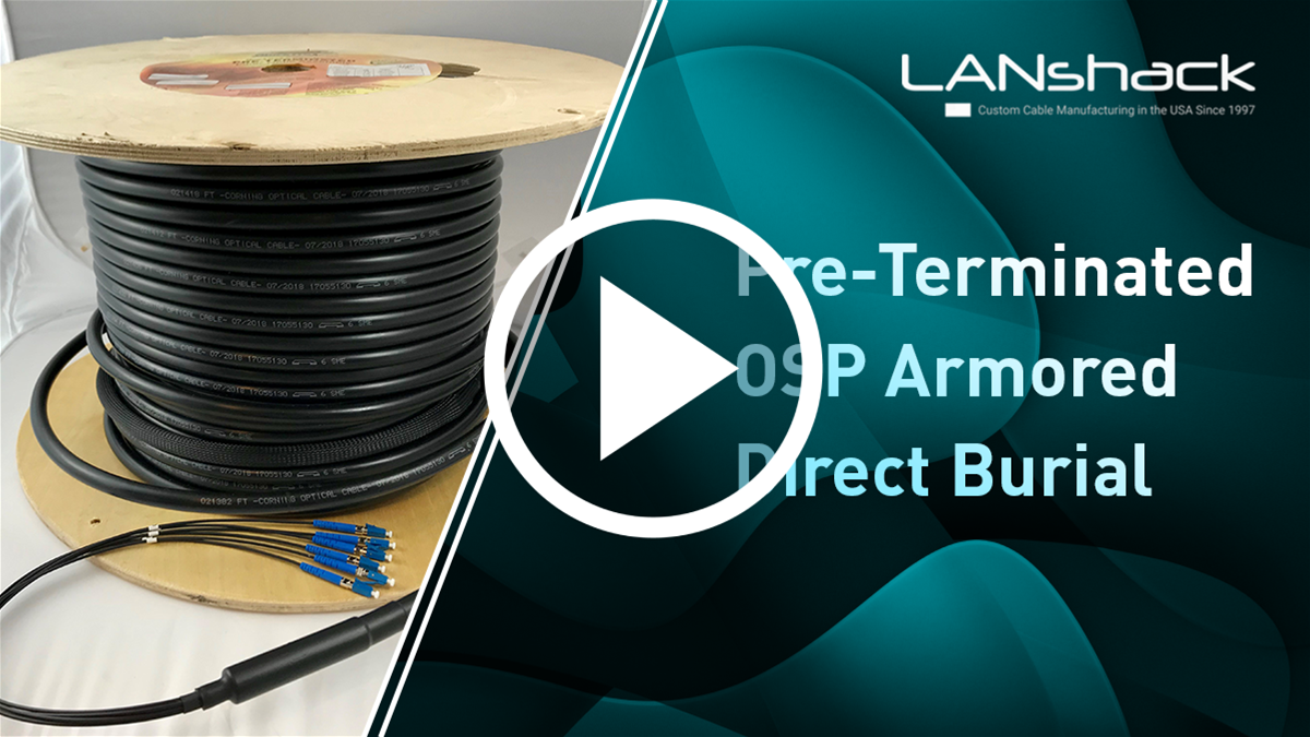 Pre-terminated Outdoor Armored Direct Burial Fiber Optic Assemblies